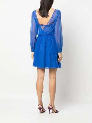 Alberta Ferretti Layered Silk Mini Dress