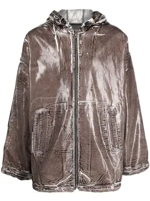 DIESEL® Coated Denim Jacket - Brown