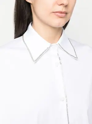 GENNY Embellished Cropped Shirt