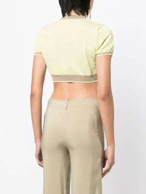 Jacquemus Argyle-check Cropped Top - Yellow