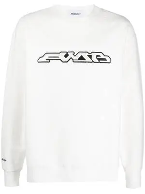 AMBUSH Logo-print Long-sleeve Sweatshirt - White