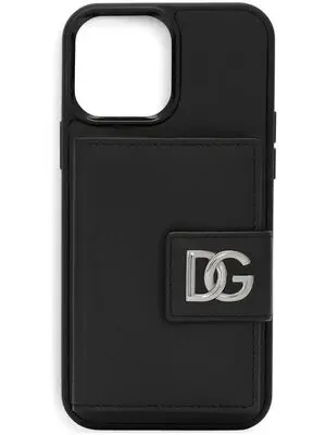 Dolce & Gabbana Dg-logo Iphone 13 Pro Max Case - Black