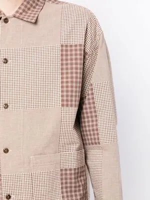 You Must Create Pj Checked Long-sleeve Shirt - Brown