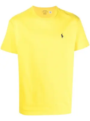 Polo Ralph Lauren Embroidered-logo Cotton T-shirt - Yellow