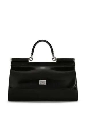 Dolce & Gabbana Kim Sicily Leather Tote Bag - Black