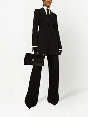 Dolce & Gabbana Kim Sicily Leather Tote Bag - Black