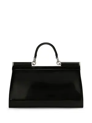 Dolce & Gabbana Kim Sicily Leather Tote Bag - Black