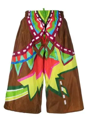 Dsquared2 Long Graphic-print Swim Shorts