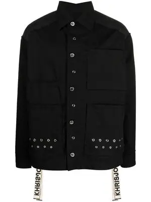 Khrisjoy Eyelet-embellished Military Jacket