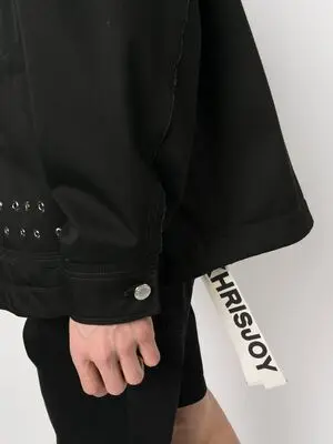 Khrisjoy Eyelet-embellished Military Jacket