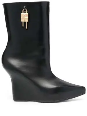 Givenchy 120mm Padlock Wedge Boots