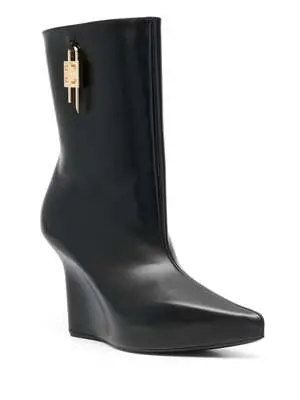 Givenchy 120mm Padlock Wedge Boots
