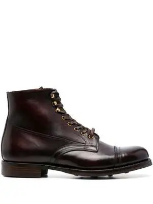 Ralph Lauren Leather Lace-up Ankle Boots