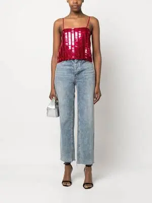 Pinko Sequin-embellished Top - Pink