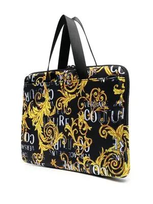 Versace Baroque Logo-print Laptop Bag