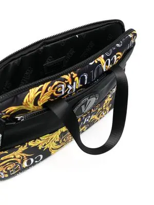 Versace Baroque Logo-print Laptop Bag