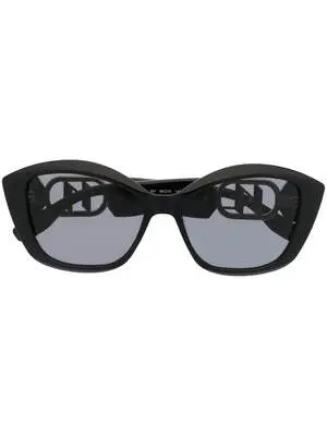 Karl Lagerfeld Logo-plaque Arm Sunglasses - Black