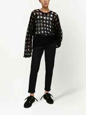 Dolce & Gabbana Open-knit Cotton Jumper