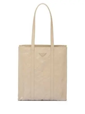 Prada Nappa Leather Tote Bag - Neutrals