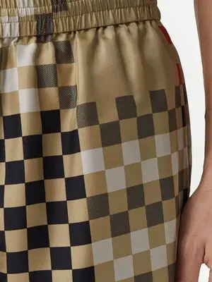 Burberry Pixel Check Silk Shorts