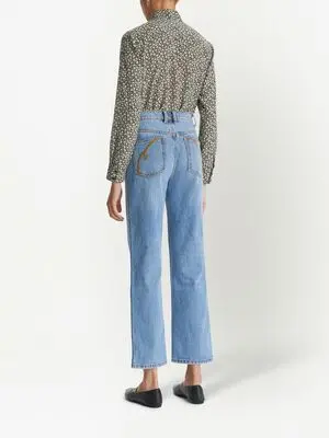 Tory Burch Ditsy Floral-print Bow Blouse