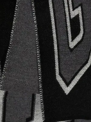 Givenchy Intarsia-knit Logo Scarf - Black