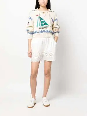 Red Valentino Cut-out Detailing Shorts
