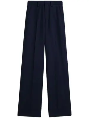 AMI Paris High Waist Wool Trousers - Blue