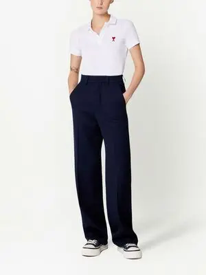 AMI Paris High Waist Wool Trousers