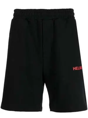 Helmut Lang Logo-print Cotton Shorts - Black
