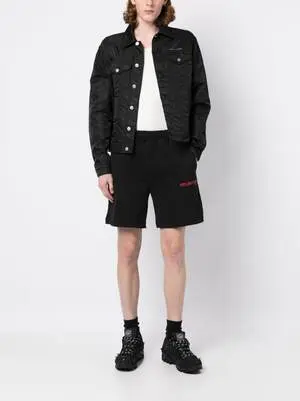 Helmut Lang Logo-print Cotton Shorts - Black