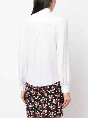 Moschino Pussy-bow Silk Blouse