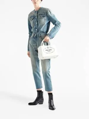 Prada Logo-print Canvas Tote Bag