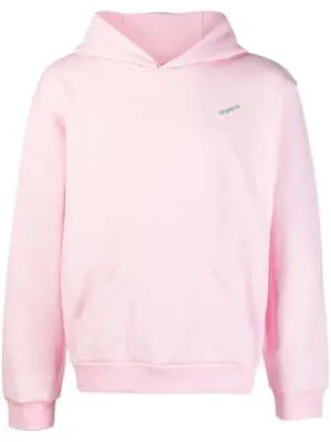 Coperni Logo-print Jersey Hoodie - Pink