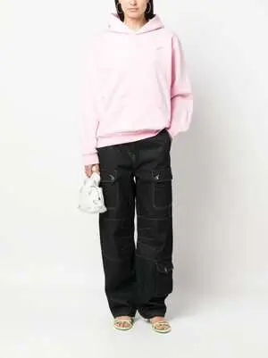 Coperni Logo-print Jersey Hoodie - Pink
