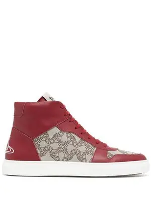 VIVIENNE WESTWOOD Orb Logo High-top Sneakers - Red