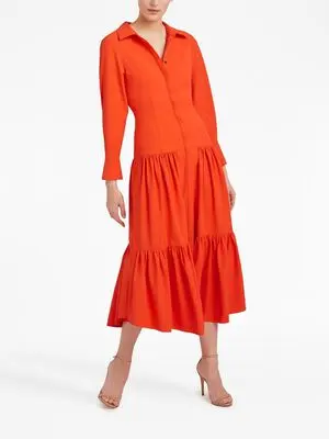 Cinq À Sept Long-sleeve Tiered Dress