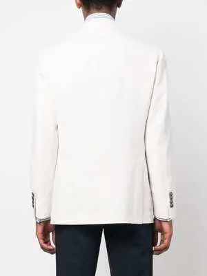 Brunello Cucinelli Double-breasted Linen Blazer - Neutrals