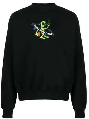 Off-White Arrow Graphic-embroidered Sweatshirt - Black
