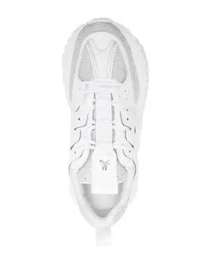 Philipp Plein Leather Rhinestone Runner Sneakers - White