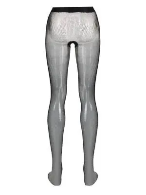 Wolford Fishnet Semi-sheer Tights - Black