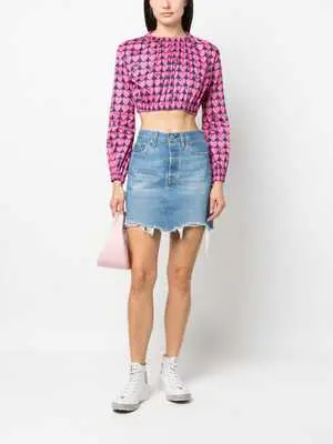 Moschino Heart-print Cropped Blouse