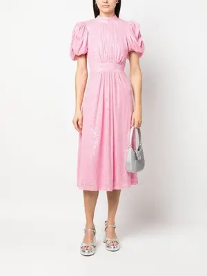 ROTATE BY BIRGER CHRISTENSEN Sequin-embellished Midi Dress - Pink