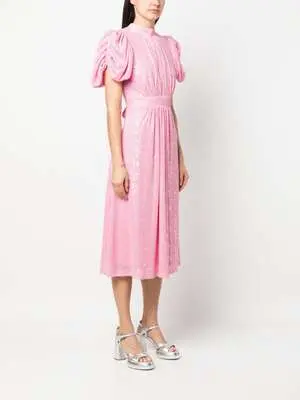 ROTATE BY BIRGER CHRISTENSEN Sequin-embellished Midi Dress - Pink