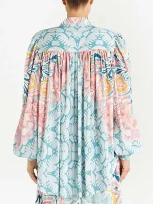 Etro Graphic-print Pussy-bow Blouse
