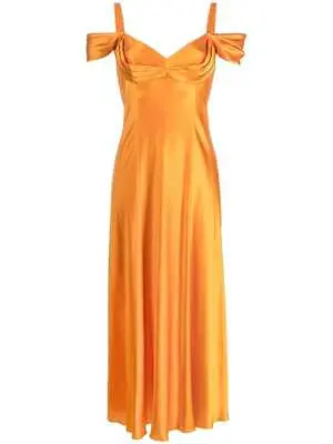 Alberta Ferretti Draped Silk Dress