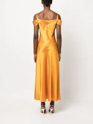 Alberta Ferretti Draped Silk Dress