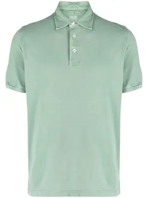 Fedeli Jersey Short-sleeved Polo Top - Green