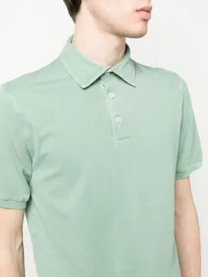 Fedeli Jersey Short-sleeved Polo Top - Green