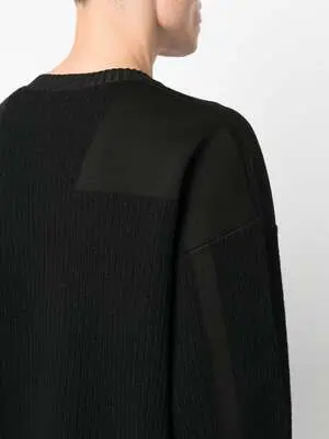 Y3 Ribbed-knit Panelled Jumper